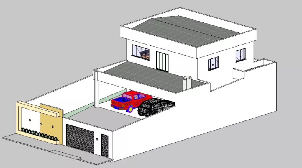 Projeto Arquitetônico Revit Sobrado 200m² - Projetos Revit Editáveis