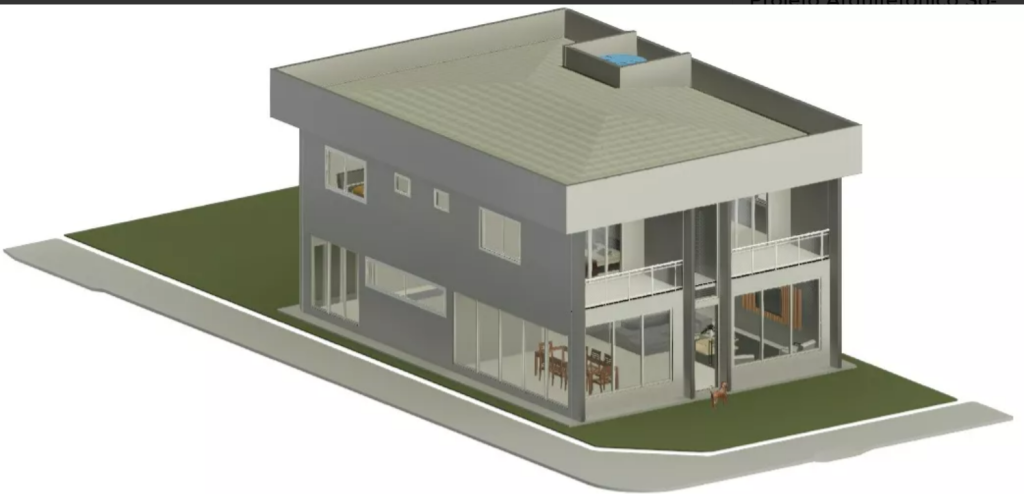 Projeto Arquitetônico Revit Sobrado 271 M² - Projetos Revit Editáveis