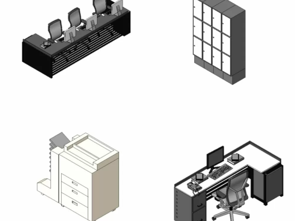 65 Família Escritorio Revit - Projetos Revit Editáveis